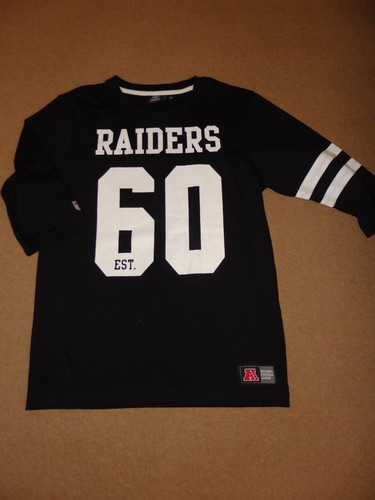 BNWOT AUTHENTIC TEAM APPAREL NFL Raiders 60 Black Top T SHIRT Crewneck ...