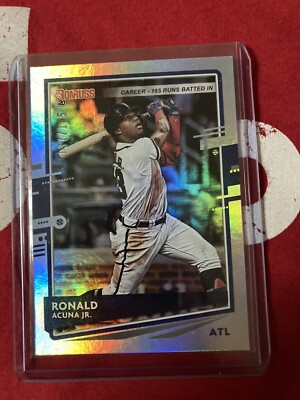 2020 Panini Donruss Career Stat Line #170 Ronald Acuna Jr. #137/165 ...