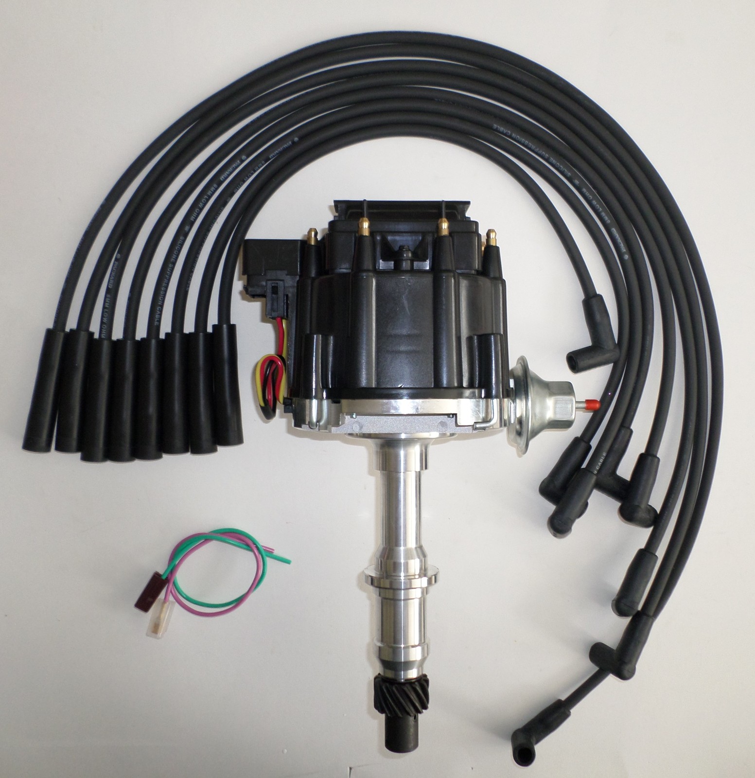 HEI Distributor & Spark Plug Wires For Pontiac V8 Engines 301-455 ...