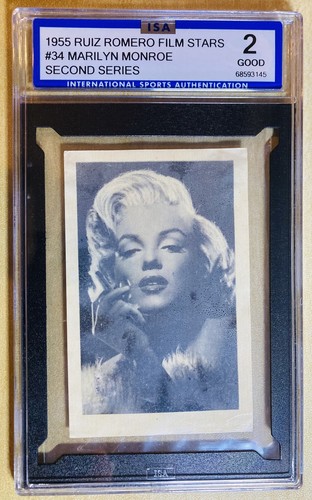 1955 Ruiz Romero Film Stars #34 Marilyn Monroe Trading Card ISA 2 Movie ...