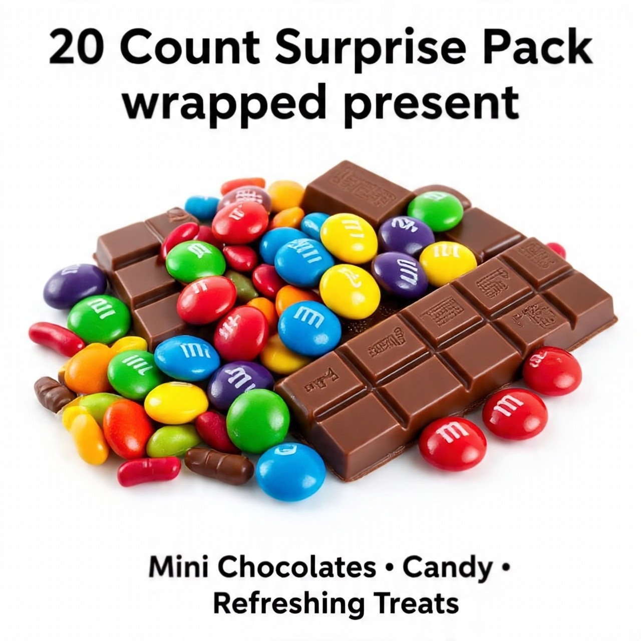 20 Count Christmas Surprise Pack – Mini Chocolates, Candy & Holiday ...