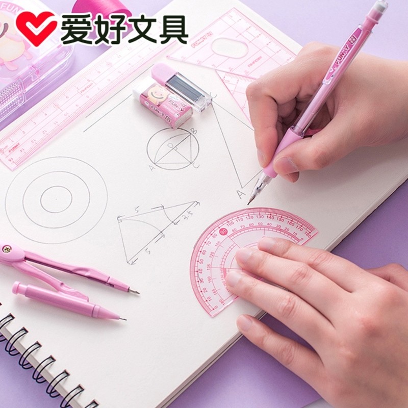 Compass for Geometry Drawing Tools Kit-Protractor and Compass Rulers ...
