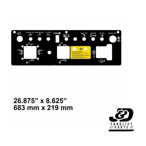 Genie 32941GT, PLATFORM DECAL OVERLAY CONTROL BOX STICKER, Z45/22, S-60 ...