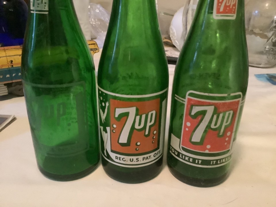 Three Vintage 7up Bottles 7 Fl. Oz Pre 1970 Howdy Bottle | eBay