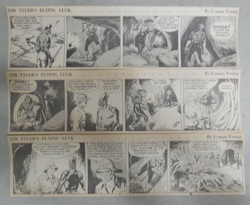 (26) "Tim Tyler's Luck" by Lyman Young from 9,1937 Size: 3 x 12 inches ...