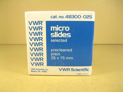 VWR Micro Slides Pre-Cleaned 25 x 75mm 48300-025 | eBay
