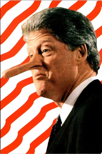 Postcard President Bill Clinton Pinocchio Liar Humor C84 | eBay