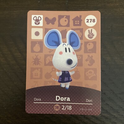Dora #278 AUTHENTIC Animal Crossing amiibo card | eBay