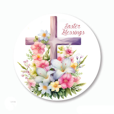 Easter Lilies Easter Blessings Favors Scrapbook Stickers Easter Cross ...