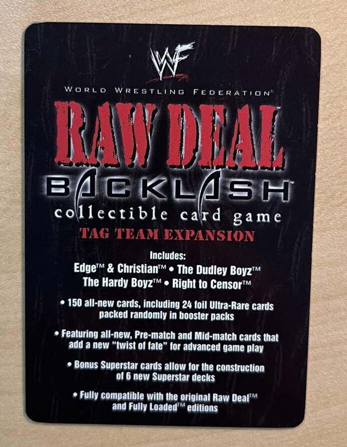 WWF Backlash 2001 Game PROMO Card, The Dudley Boyz | eBay
