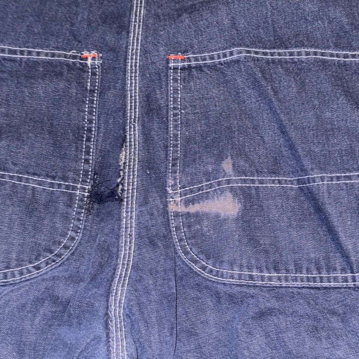 1950's Vintage Union Made Denim Bib Overalls 30x30 Some Wear 1950's Vintage Union Made Denim Bib Overalls 30x30 Some Wear