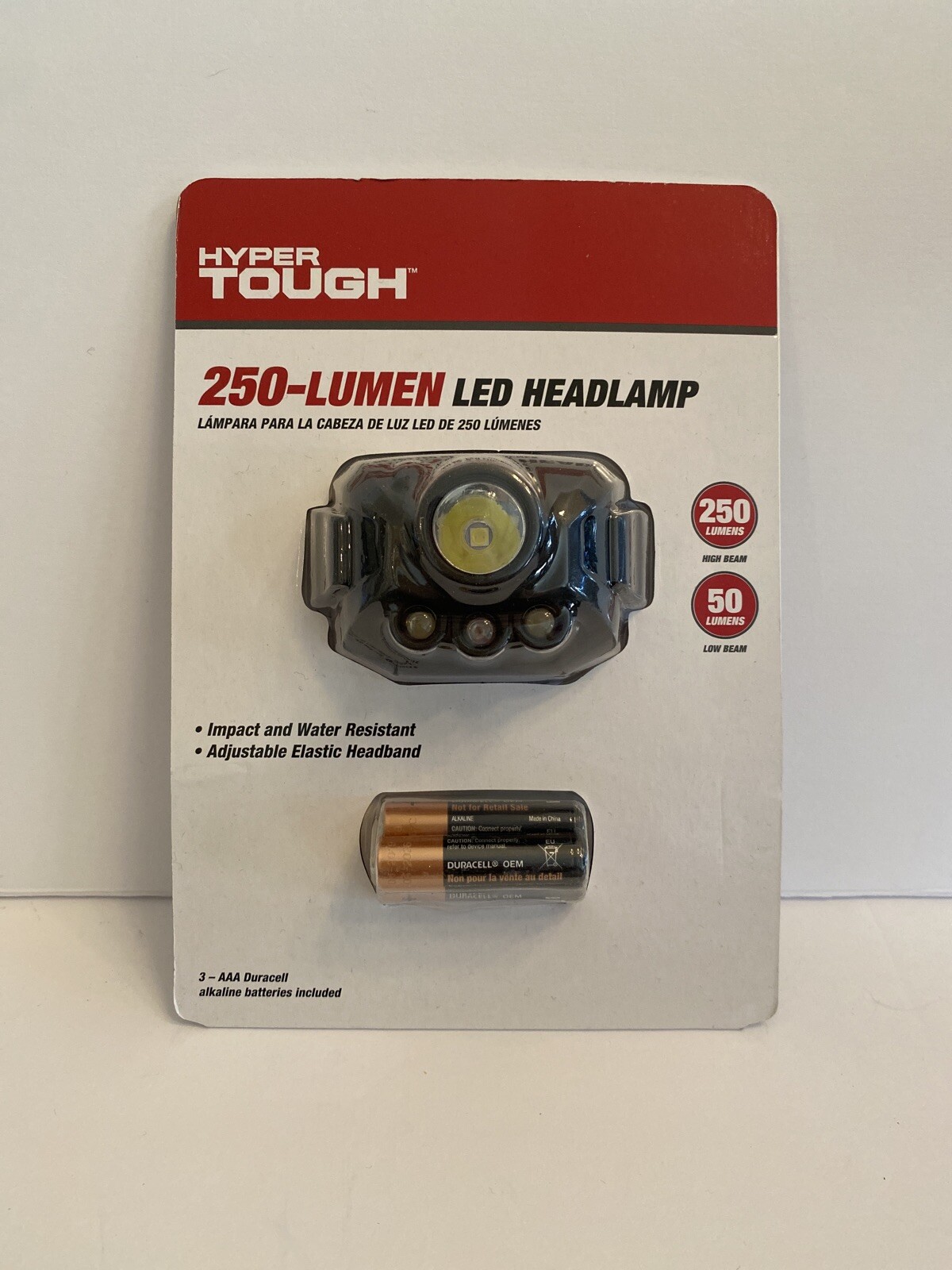 HYPER Tough 250-lumen LED Headlamp Impact Water Resistant Adjustable ...