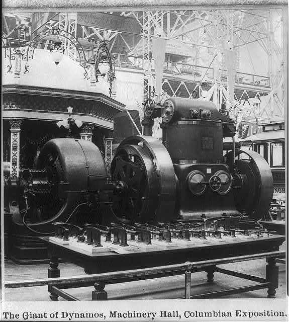 The giant of dynamos, Machinery Hall, Columbian Exposition Old Photo ...