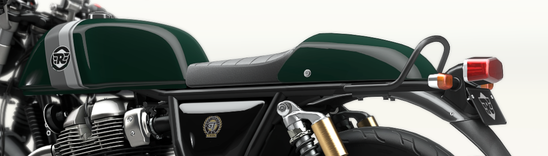 "DUAL SEAT COWL, BRITISH RACING GREEN "Fits Royal Enfield Continental ...