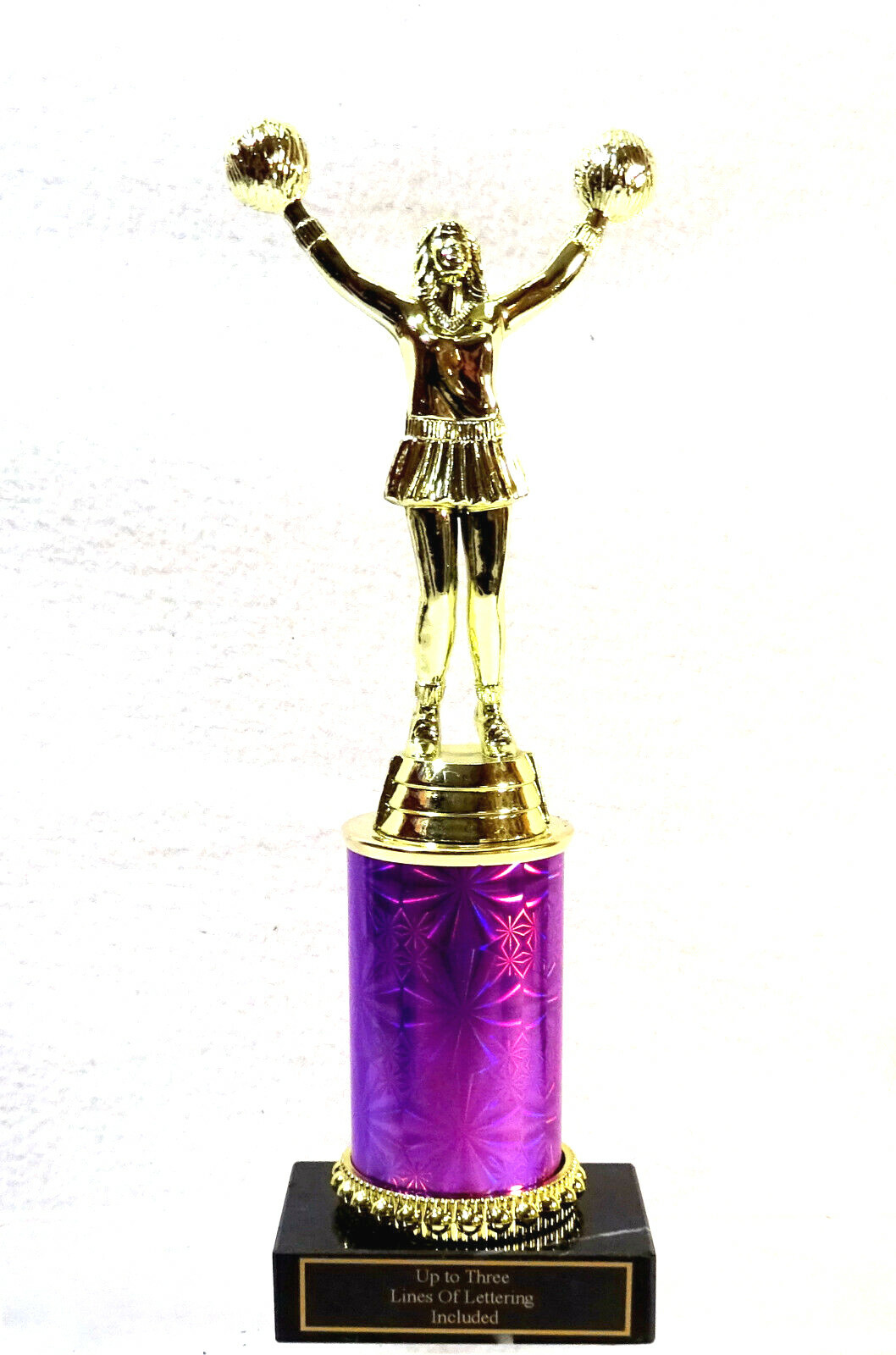 CHEERLEADER POM POM TROPHY CHEERLEADER TROPHY #3 4 COLORS | eBay