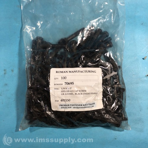Premier Fastener 70695 Pack of 100 Hex Head Cap Screws FNOB | eBay