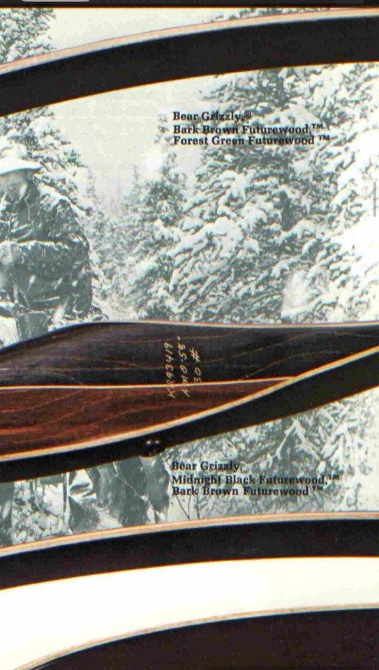 GORGEOUS Vintage (1972) Bear Archery Grizzly Recurve Bow 45# AMO-58 ...