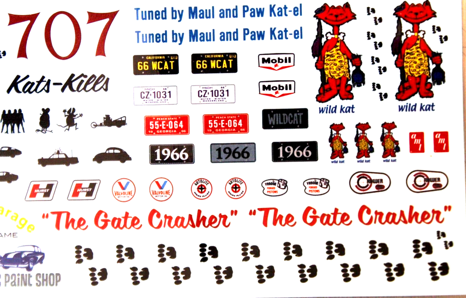 WATER SLIDE DECAL LARGE SHEET(DRAG ) " GREAT " QUALITY NICE COLORS 1:25 ...
