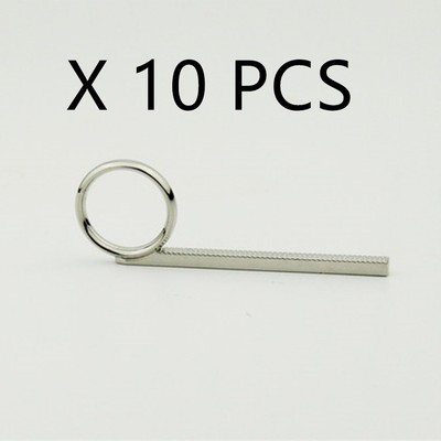 10 PCs Bb Trumpet Slide Finger Ring Pull Ring Nickel Plated 4X4mm ...