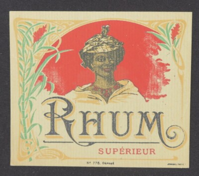Ancienne étiquette RHUM SUPERIEUR n°778 french label | eBay