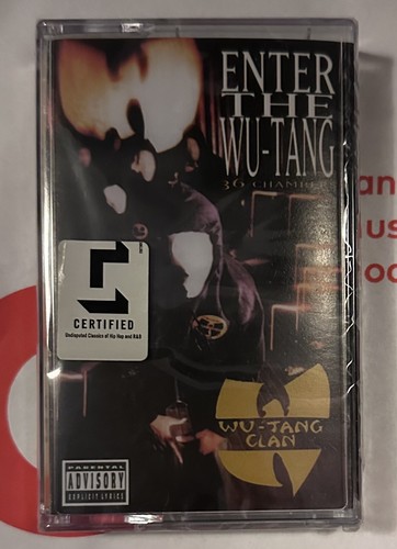 WU-TANG CLAN Cassette ENTER THE 36 CHAMBERS Black Shell Gold Letters ...