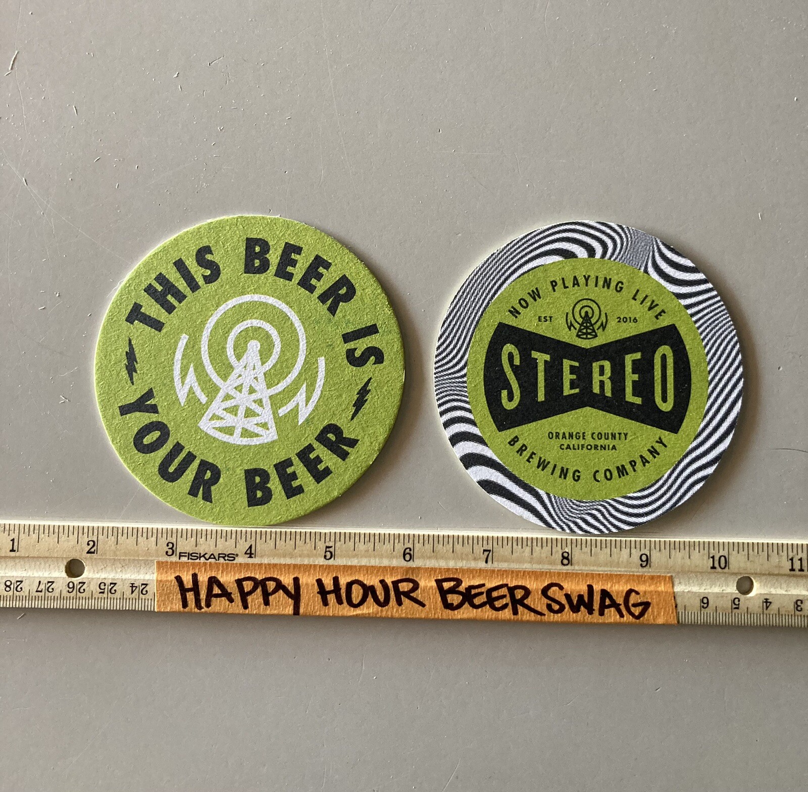 (20) New Stereo Brewing Beer Bar Coasters Pint Glass mat lot not tap ...