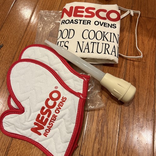 New Nesco Roaster Ovens Kitchen Apron Mittens Foley Baster | eBay
