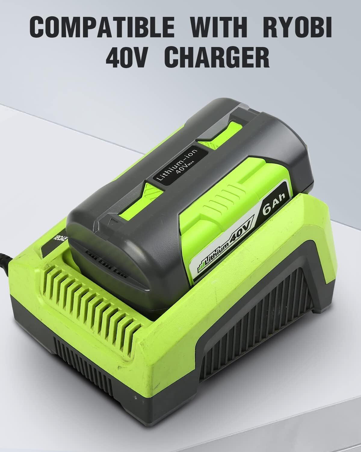 For RYOBI 40V Lithium-Ion 6 Ah High Capacity Battery (1-Pack ...