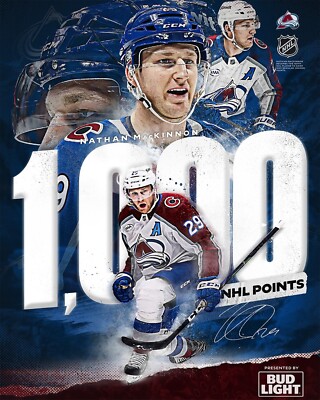 Nathan MacKinnon 1000 Career Points Collage Colorado Avalanche 8x10 NHL ...