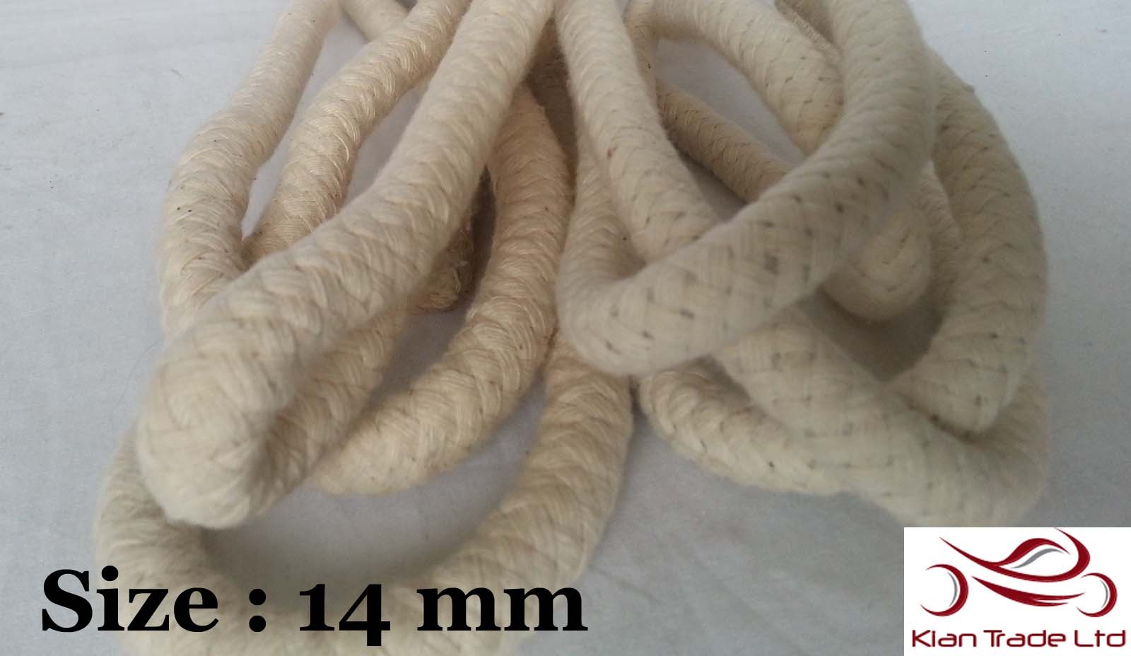 Natural 100% Cotton Braided Rope SASH Cord Bondage Bag Handle Pulley ...