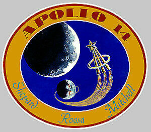 STICKER APOLLO 14 XIV NASA LUNE MISSION SHEPARD MITCHELL ROOSA 9cm ...
