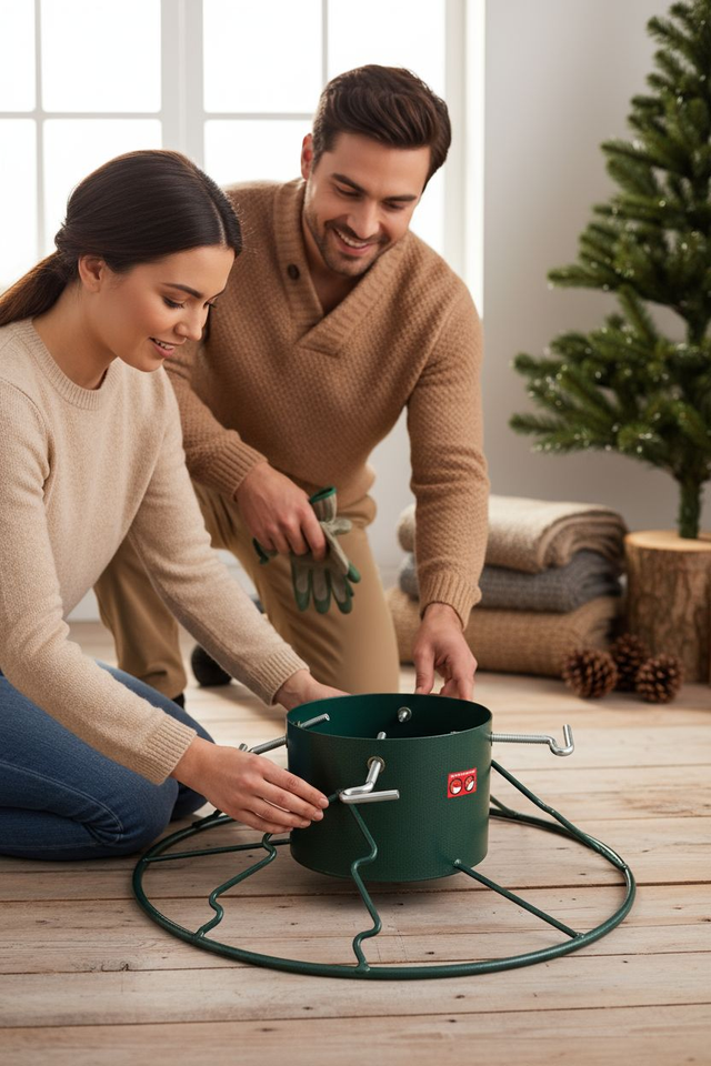Santa's Last Stand Heavy Duty 22” Metal Christmas Tree Stand 6" To 12 ...