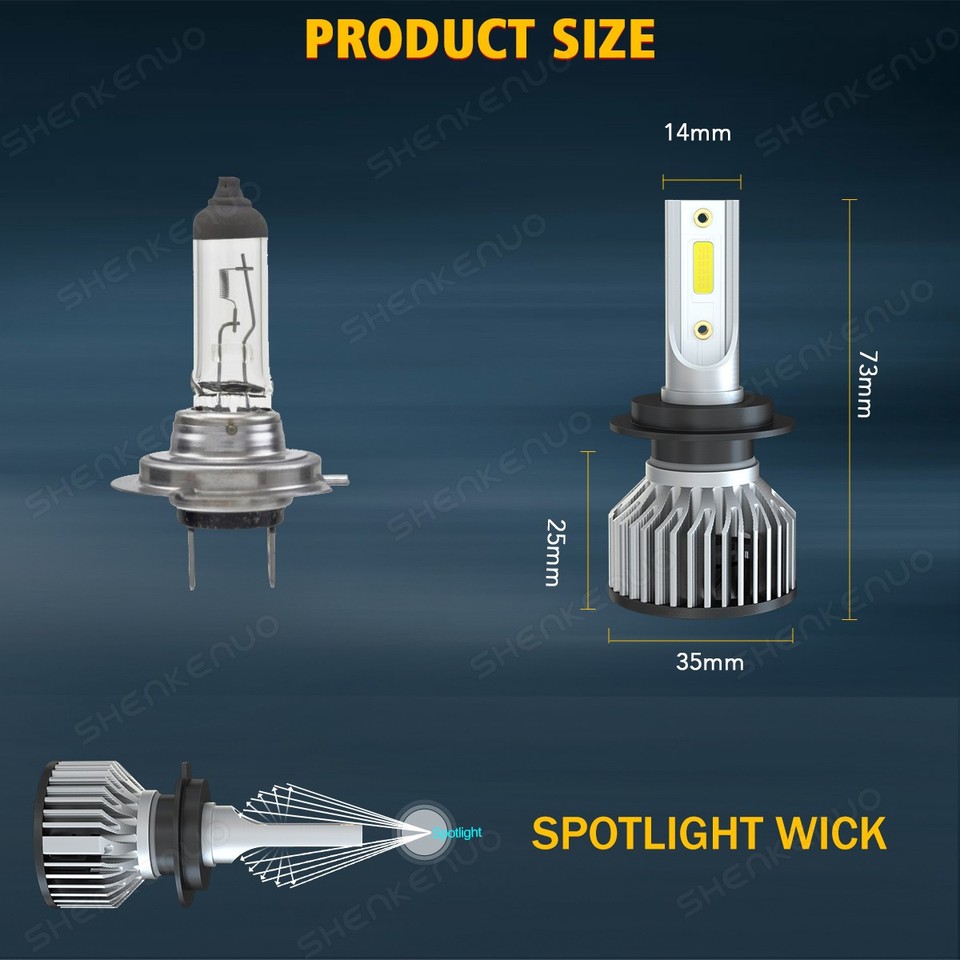 Combo White 6x LED Headlight Hi Low Beam Fog Light Bulbs For BMW 328i ...