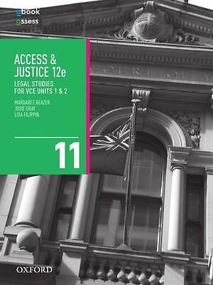 Access and Justice VCE Legal Studies Units 1 & 2 Student Book - LIKE ...