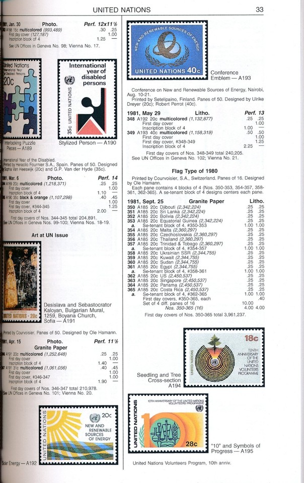 Scott SPECIALIZED Catalog 2025 UNITED NATIONS STAMPS & COVERS ...