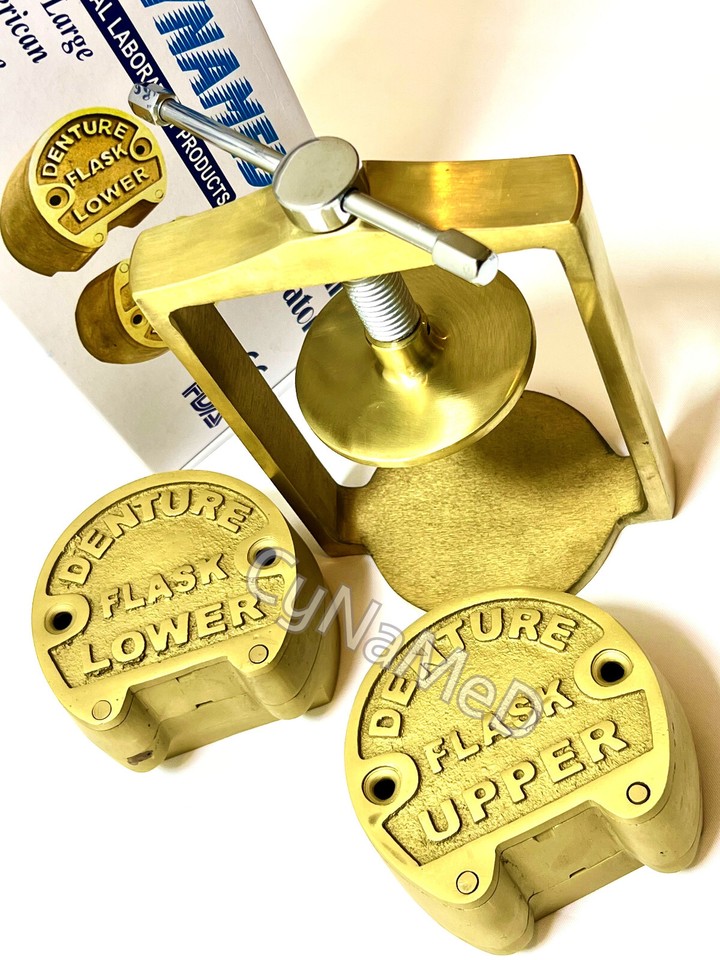 Dental Lab Flask | Bronze Denture Flask Press Compress | Upper Lower ...