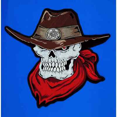 Ghost Rider Satan's Cowboy Iron On Sew On Embroidered Back Patch 11" x ...