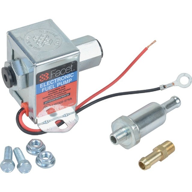 Facet Cube Universal Electric Fuel Pump Kit W/inline Filter FEP42SV ...