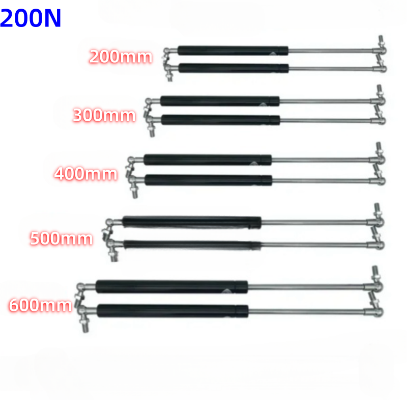 2PCS Universal Gas Locker Spring Strut 200N Telescopic Support Arm ...