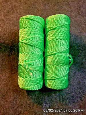 2 ROLLS Braided Nylon Twine NEON GREENTwine Green (C13B3) | eBay