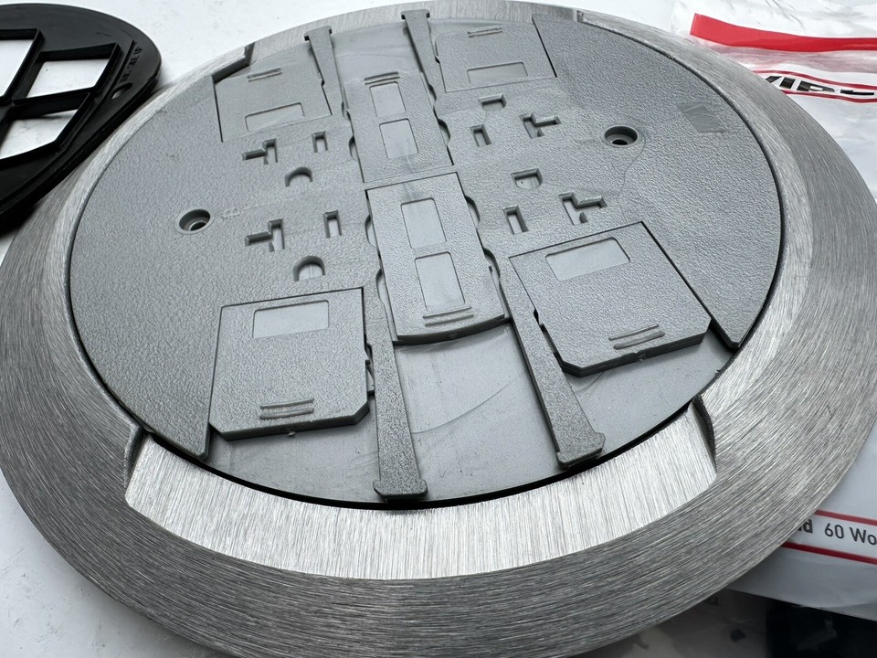 Wiremold RC4CTGY Gray Poke Thru Cover Floor Box Receptacle Data | eBay