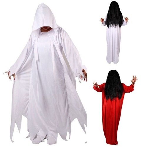 Female Cosplay Costume Sadako Costume Long Wig Halloween Prank Props ...