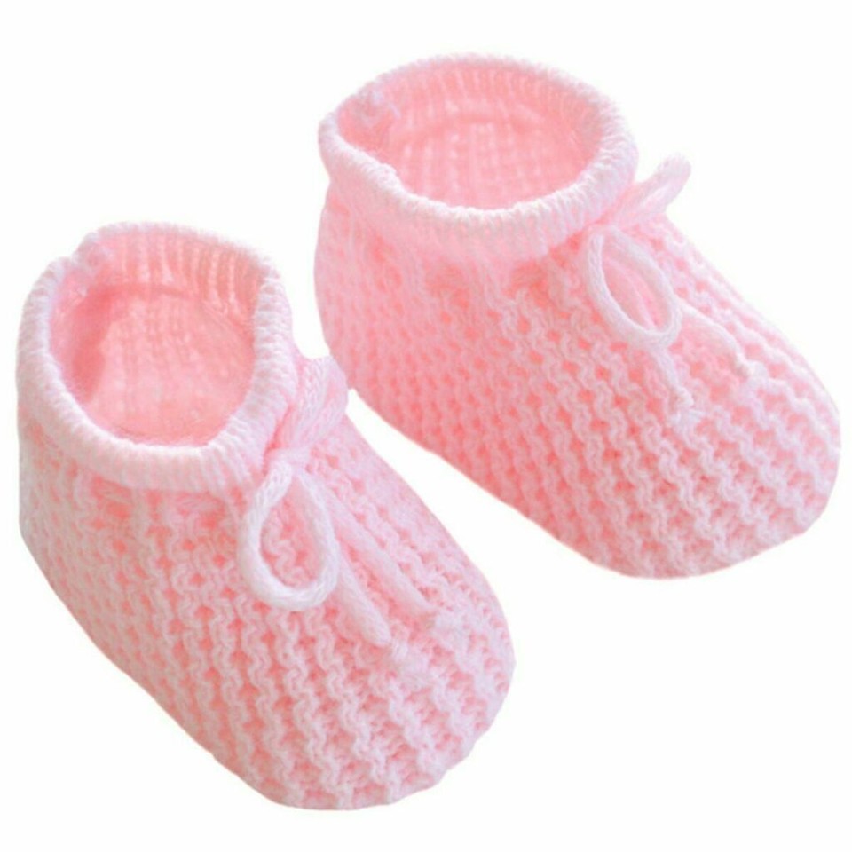 Newborn Baby Spanish Style Knitted Booties Bootees Lace Boy Girl 0-3 ...
