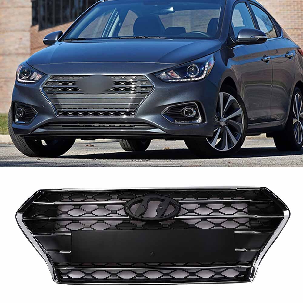 For 2018 2019 2020 Hyundai Accent Front Bumper Radiator Grill Grille ...