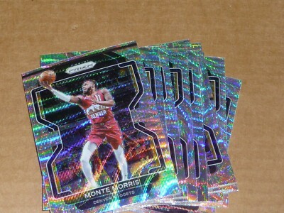 2021/22 Panini Prizm Box Set SILVER WAVE LOT OF 17 MONTE MORRIS NUGGETS ...