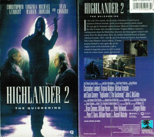 Highlander 2: The Quickening (VHS, 1997) online kaufen | eBay