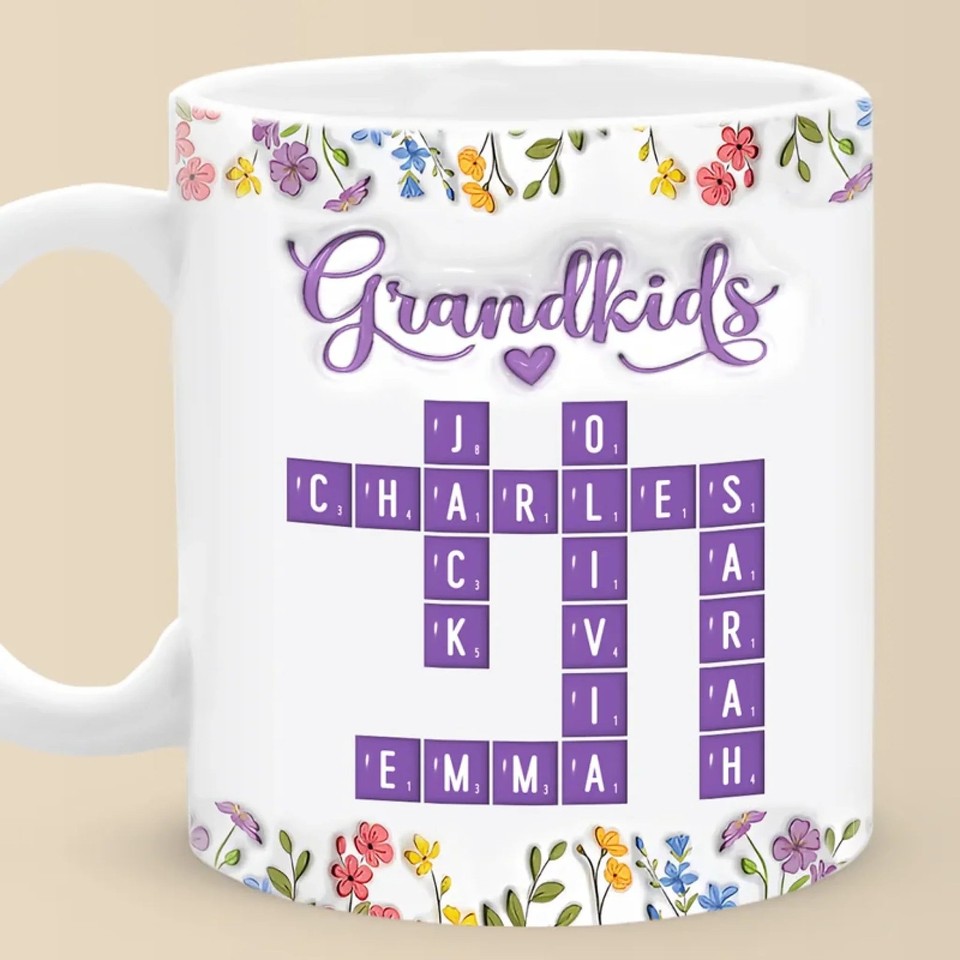 Love Stitched In Every Name - Family Personalized Custom 3D Inflated ...