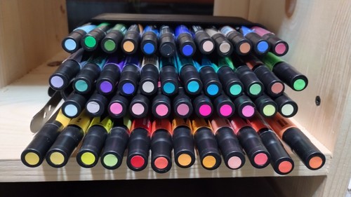 2ct PRISMACOLOR 24 PREMIER MARKERS CHISEL AND FINE DOUBLE ENDED HARD ...