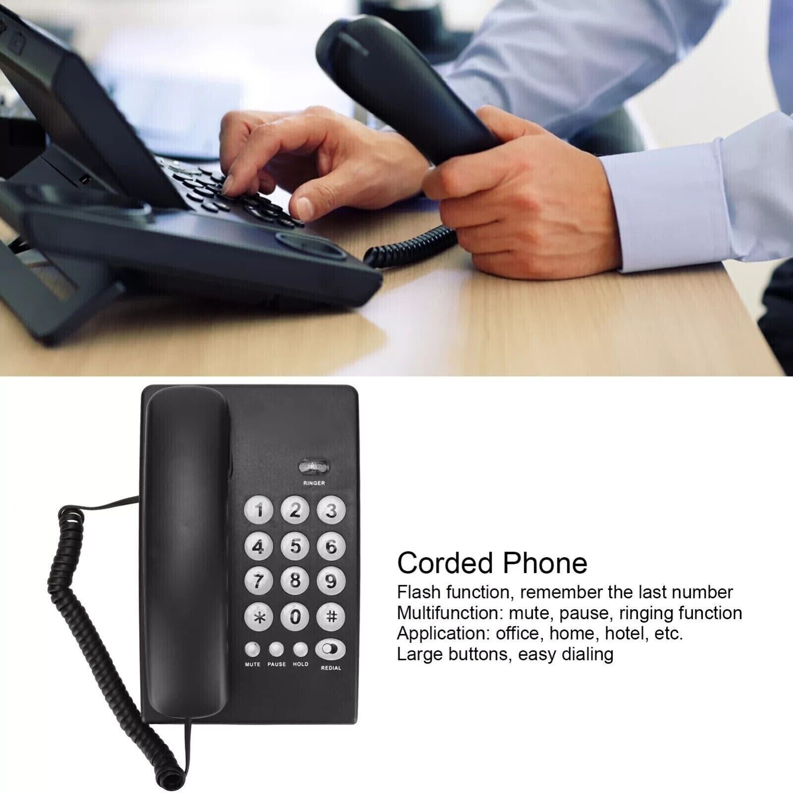 TELEFONO FISSO PER CASA UFFICIO TASTI GRANDI PER ANZIANI INDICATORE ...