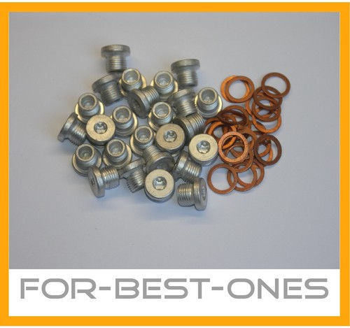 NEU 25x Alu Verschlussschraube Stopfen M10x1 Ölwanne Pneumatik VSTI ...